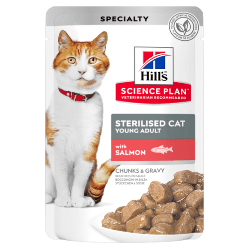 Hill's Science Plan Feline Young Adult Sterilised SALMON - паучове за ...