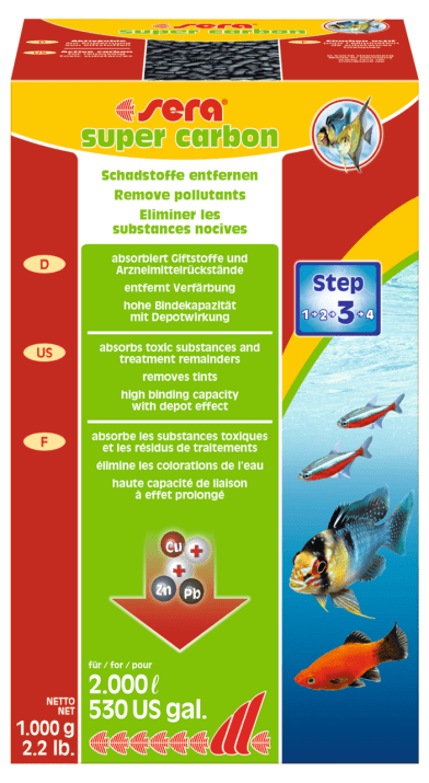 sera super carbon - активен въглен, за премахване на остатъци от ...