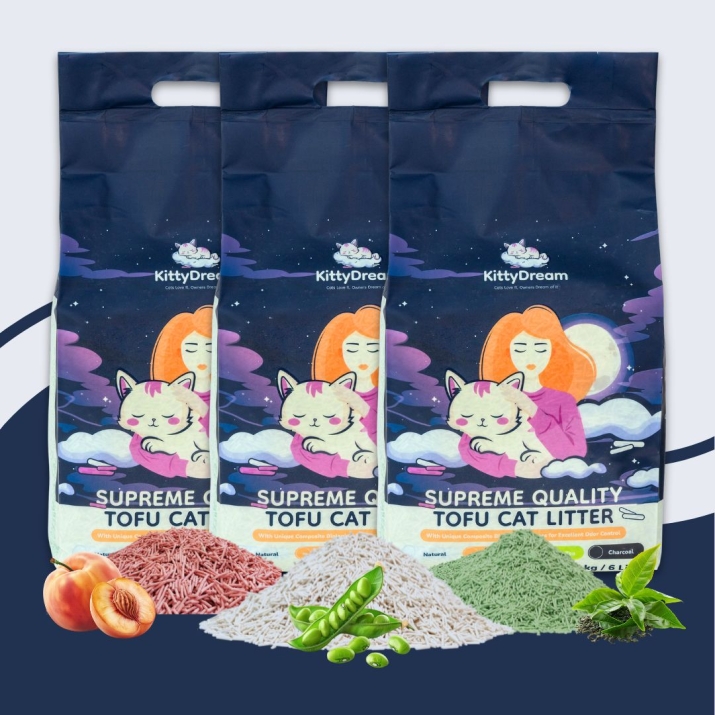 KittyDream премиум котешка тоалетна тофу, различни аромати в 6 и 24 литра | DrAntonov.bg